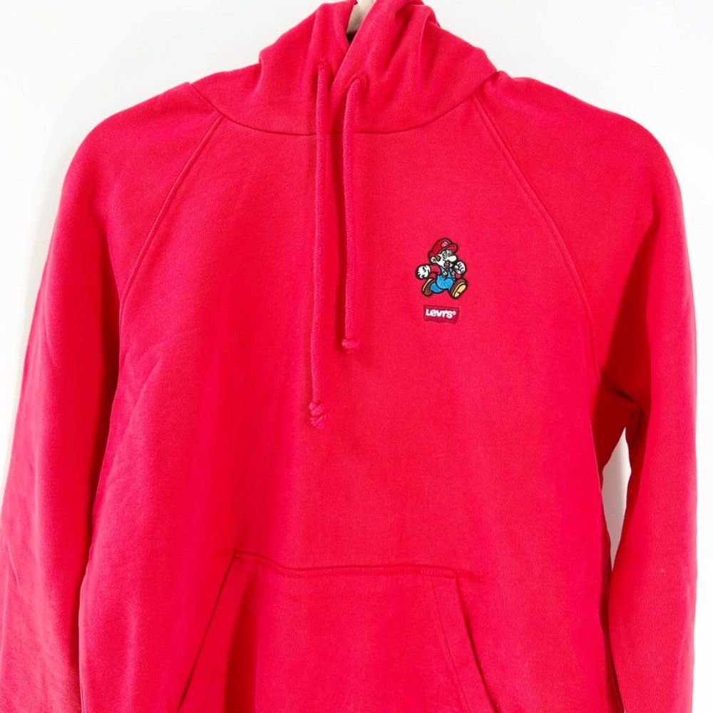 Levi's X Super Mario Collaboration Graphic Red Pullov… - Gem